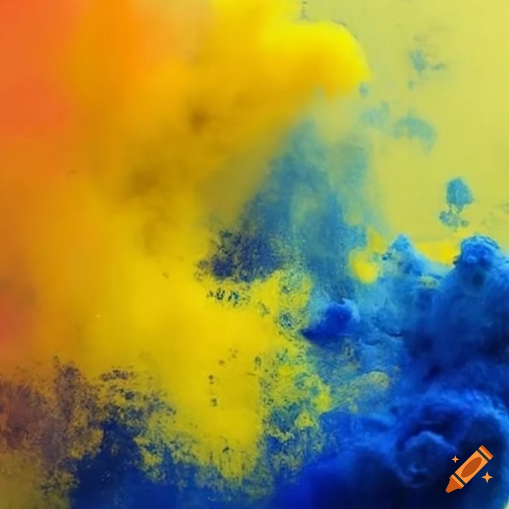 Navy blue and yellow holi colors on Craiyon