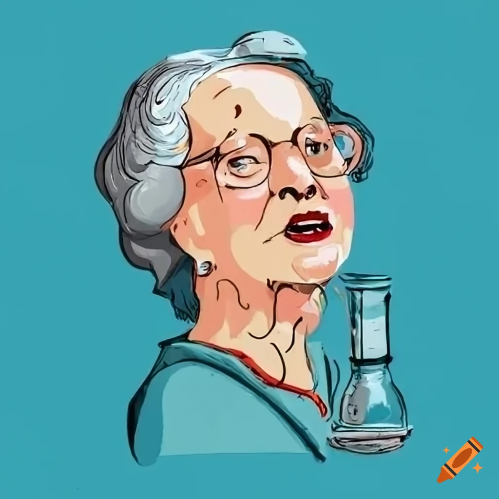 Doodle of gertrude elion in a laboratory on Craiyon