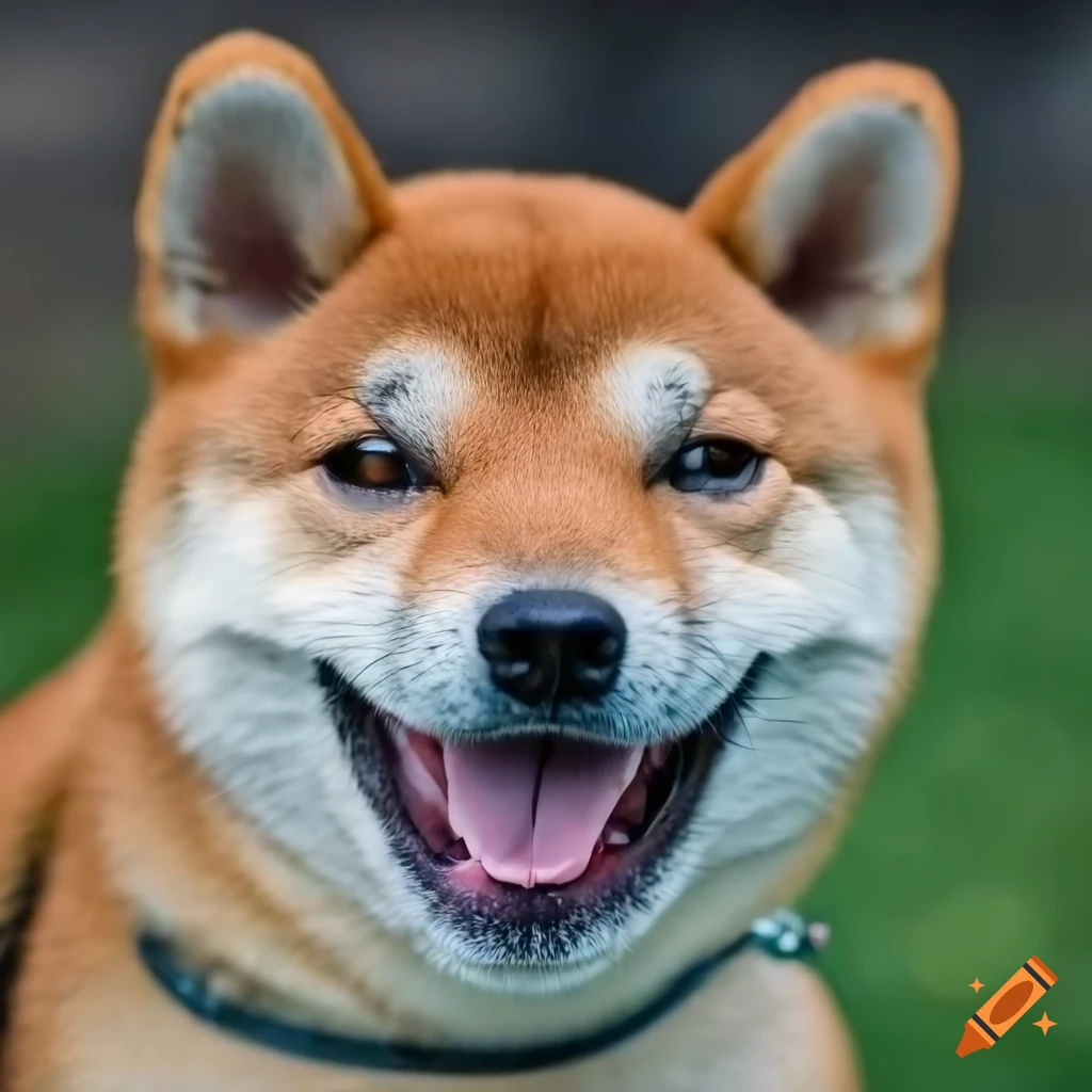 Shiba inu in frog costume turning head towards camera on Craiyon
