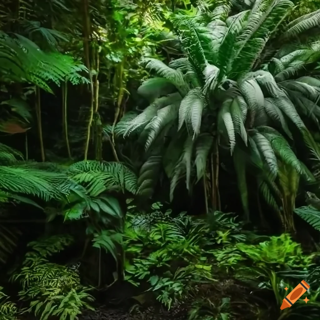 Jungle scene on Craiyon