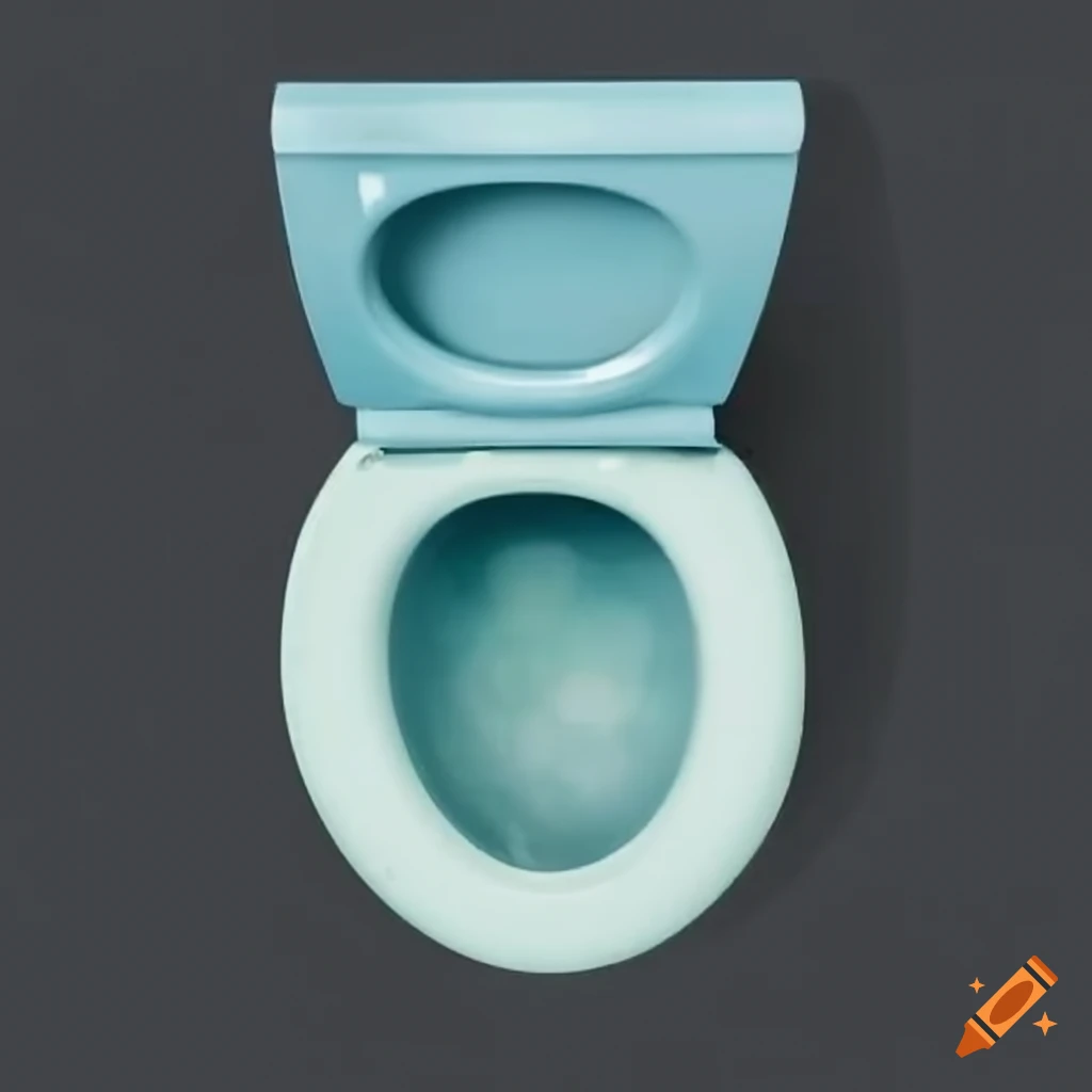 Toilet bowl with sickness in a bird's-eye view on Craiyon