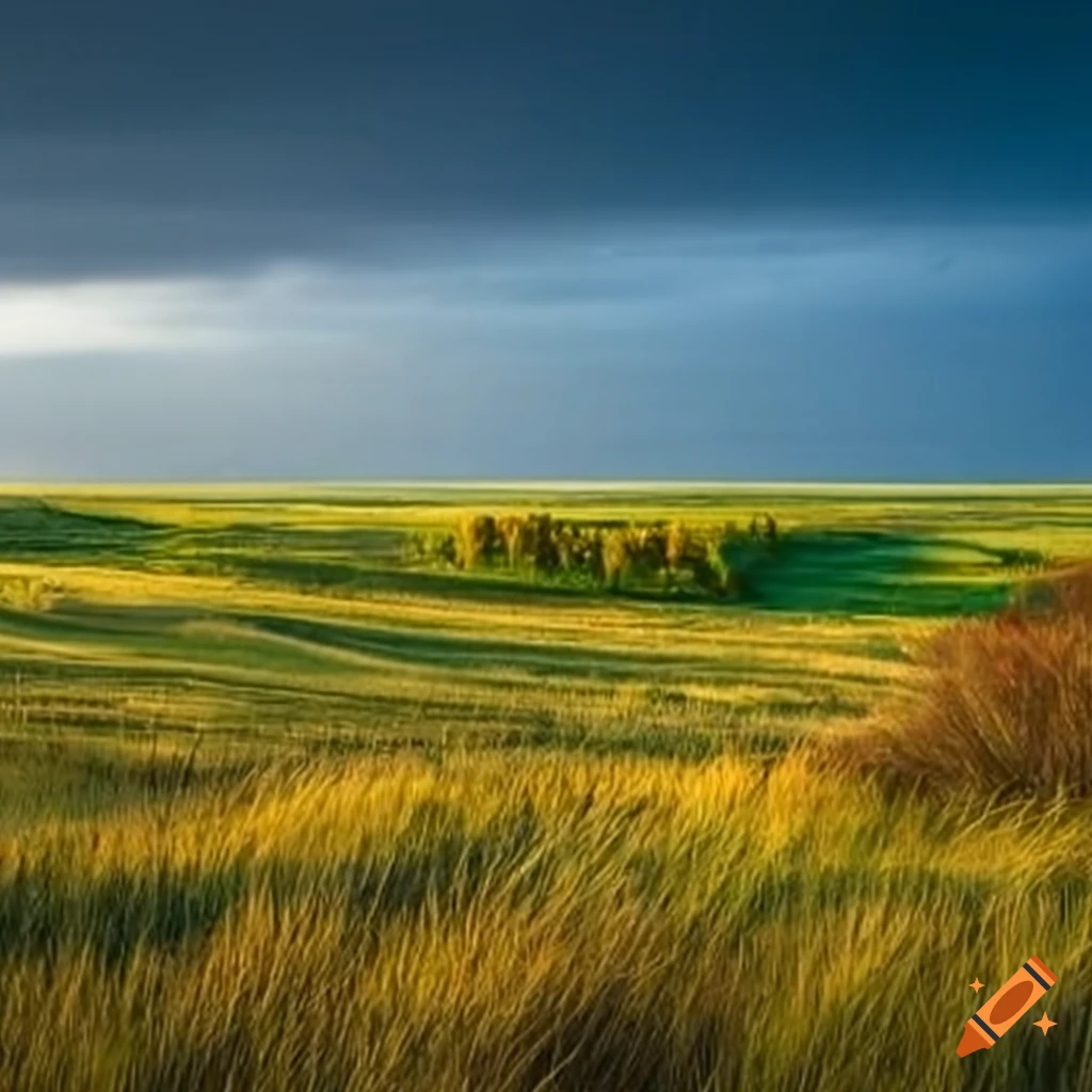 Prairie landscape on Craiyon
