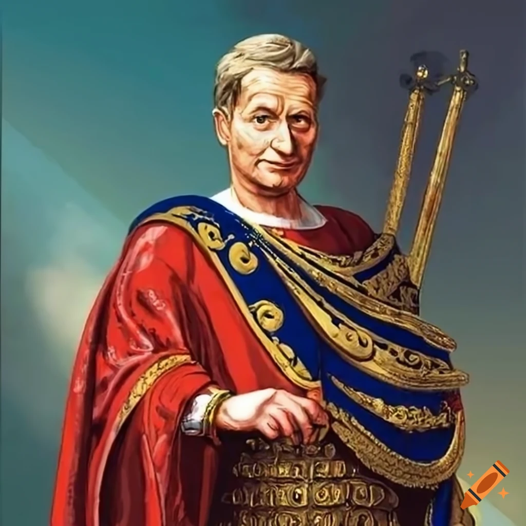 Historical illustration of Finnish President Sauli Niinistö dressed as ...