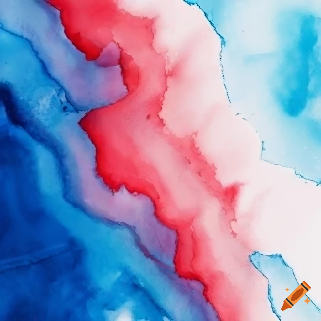 Red, white, and blue watercolor background on Craiyon