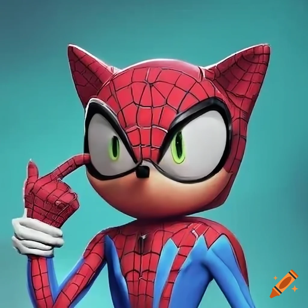 Sonic spider man on Craiyon