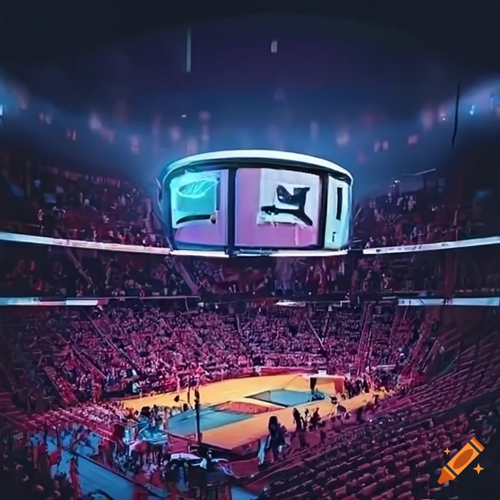 Basketball arena on Craiyon