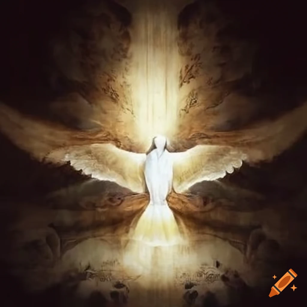 Illustration of the holy spirit from the bible on Craiyon