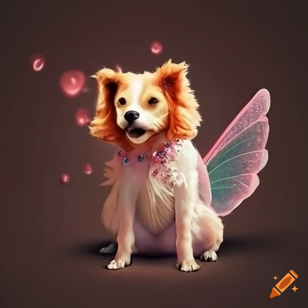 Dog fairy on Craiyon