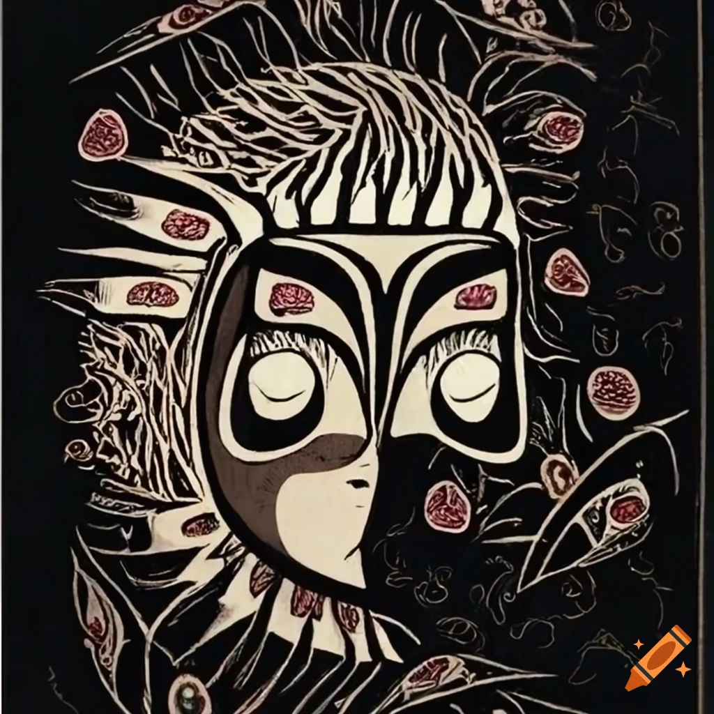 Native salish designs and motifs by aubrey beardsley on Craiyon