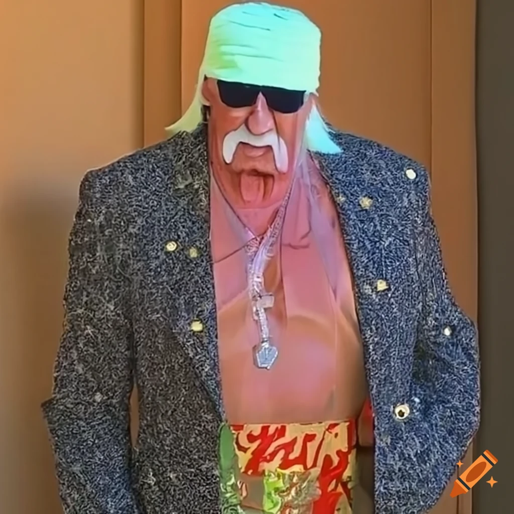 Hulk hogan in a wire suit on Craiyon