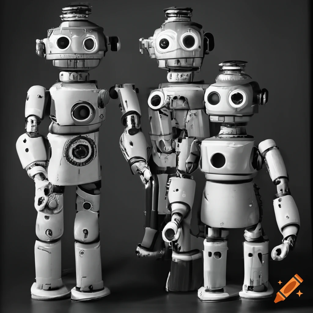 Family of 3 robots on Craiyon