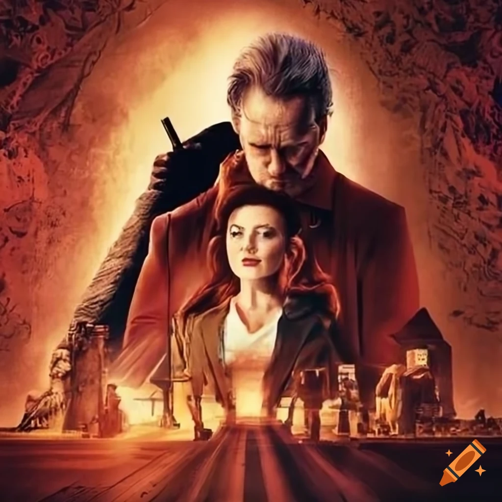 Movie poster showcasing the quintessential american character on Craiyon