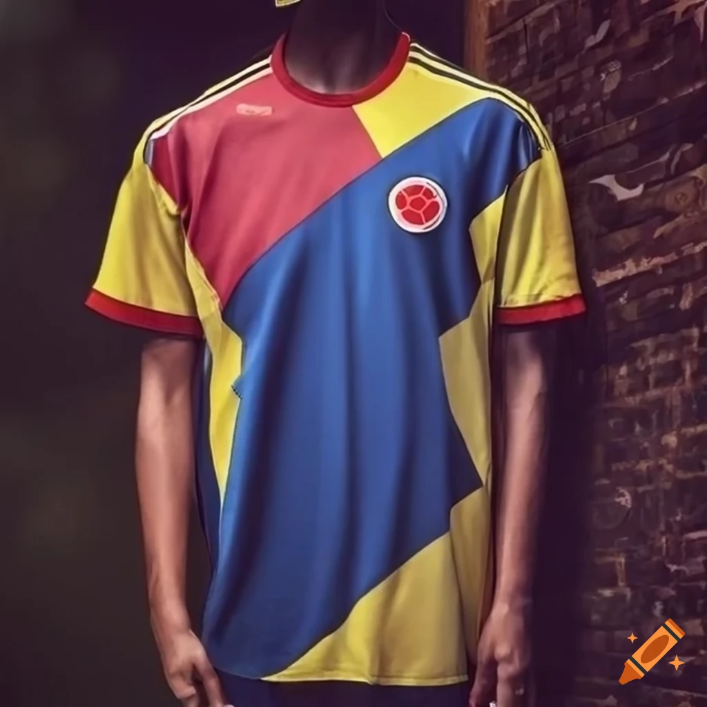 Adidas colombia retro jersey on Craiyon