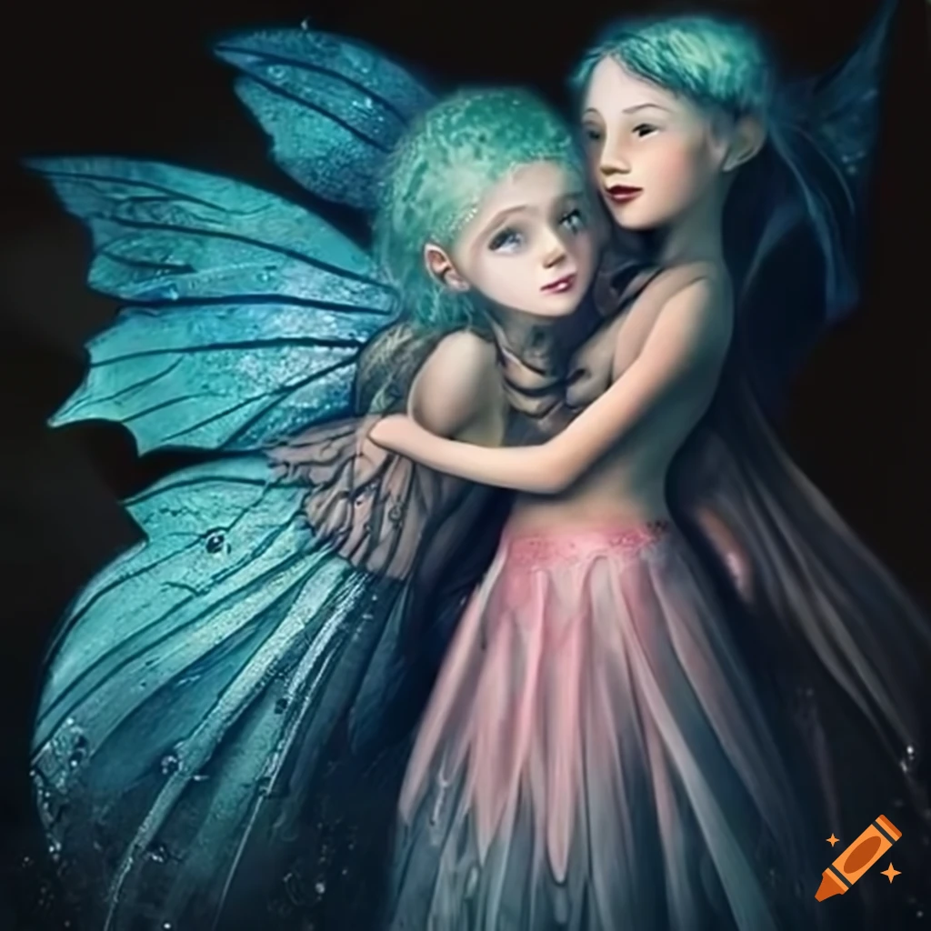 Two fairies and one hurt on Craiyon