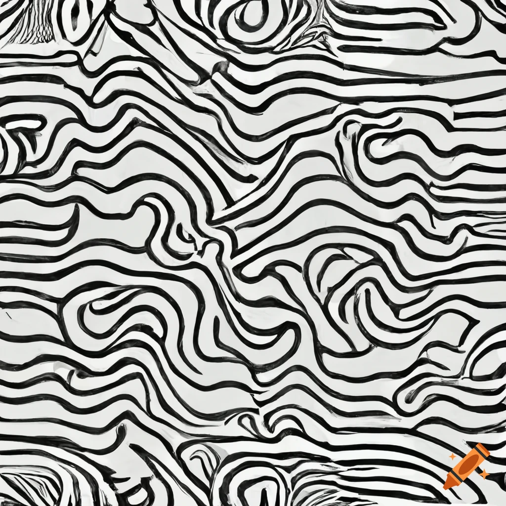 Abstract line pattern design on Craiyon