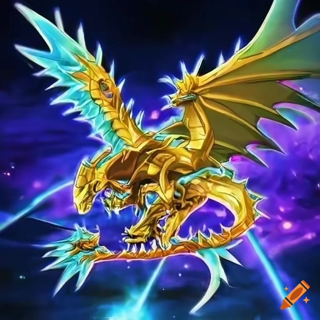 Yellow Sun Normal Dragon, majestic solar dragon with fiery wings in Yu ...