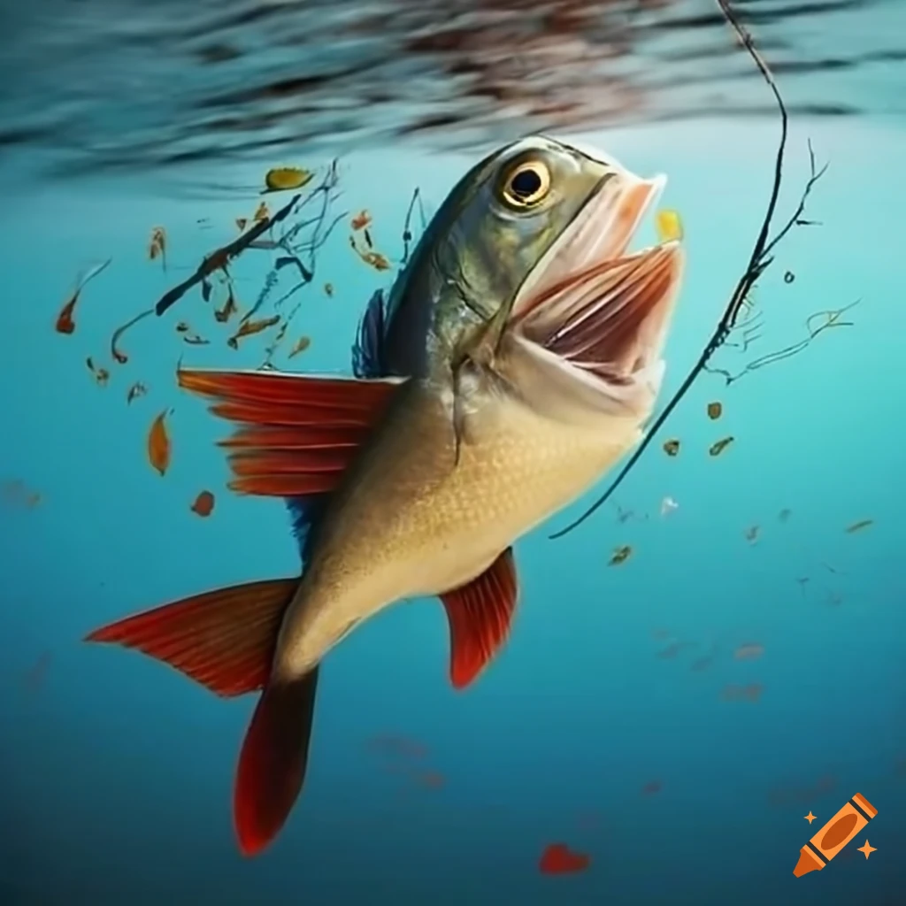 Fish fishing on Craiyon