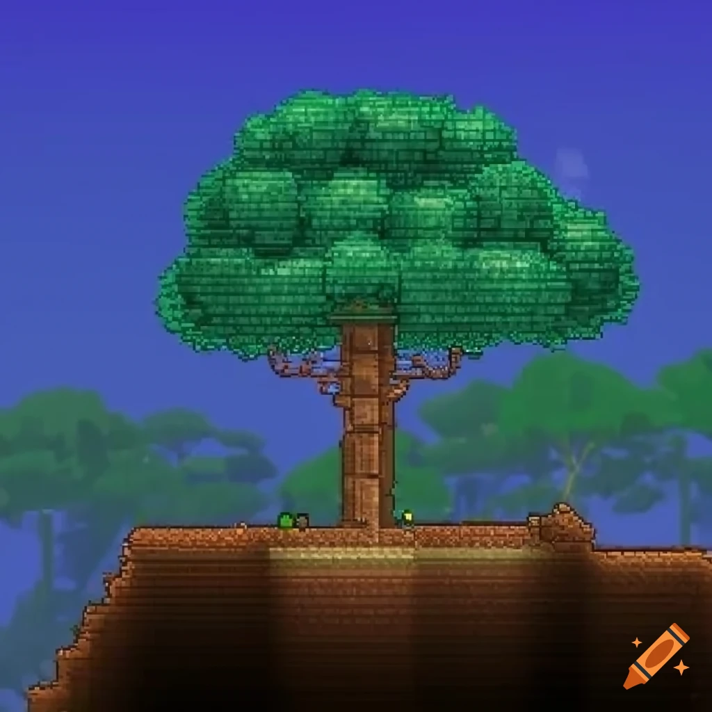 Terraria tree on Craiyon
