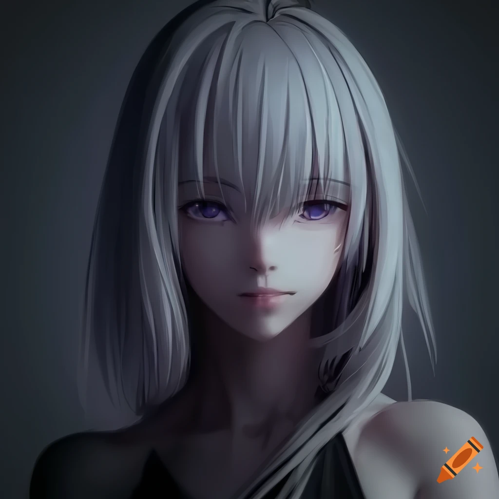 Highly detailed anime waifu in a unique pose with spotlight and shadow ...