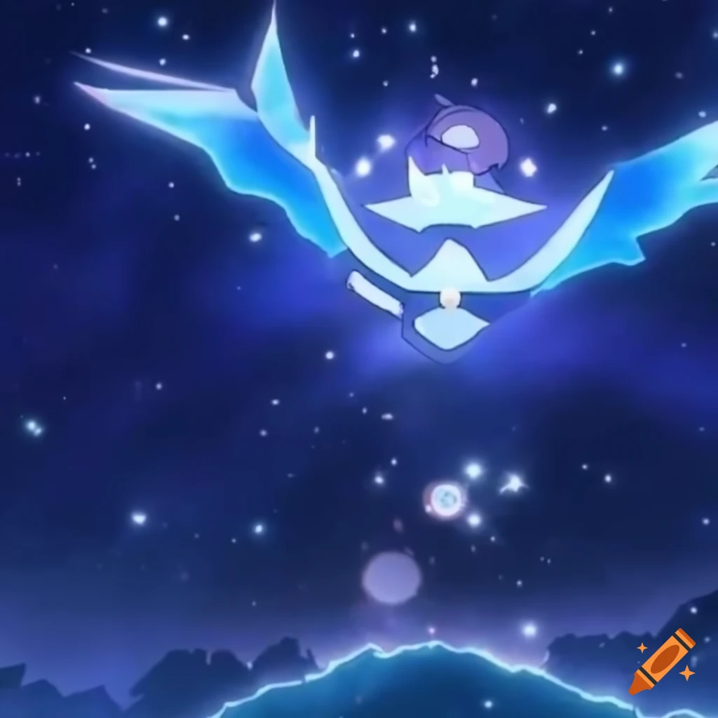 Epic battle of pokemons under twinkling cosmos stars on Craiyon