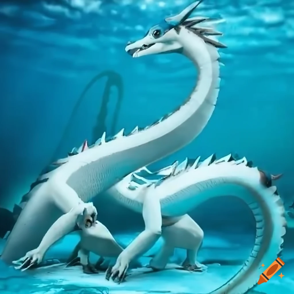 Tsunami and riptide from wings of fire series on Craiyon