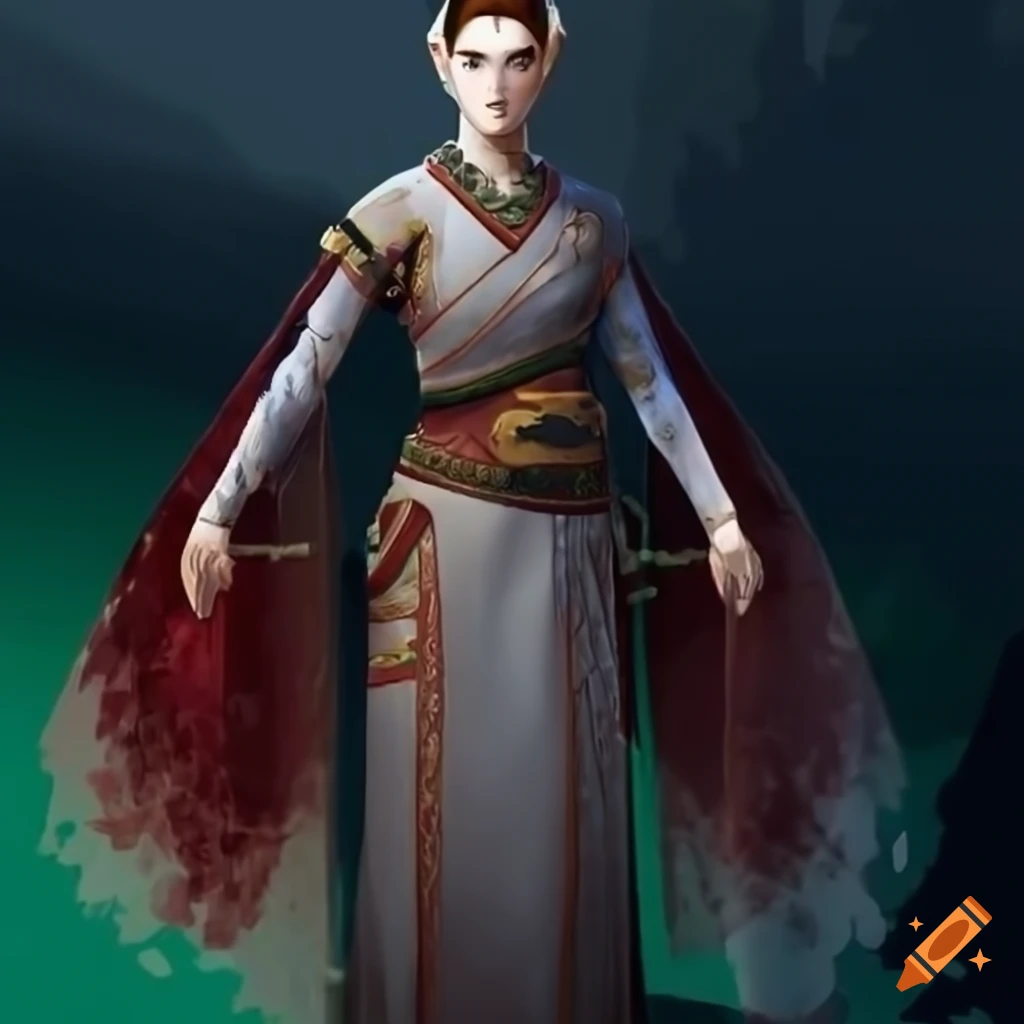 Attire of clan Lavellan inspired by mountain tribes on Craiyon