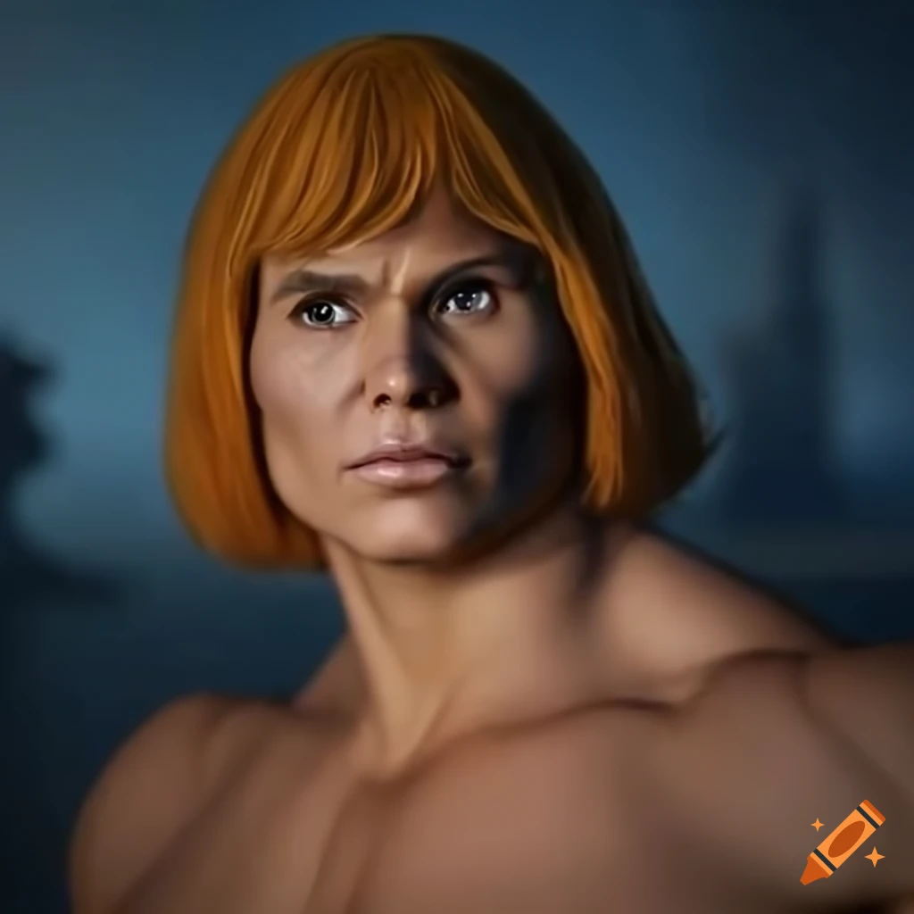 He-man saving a girl in a highly detailed realistic photo on Craiyon