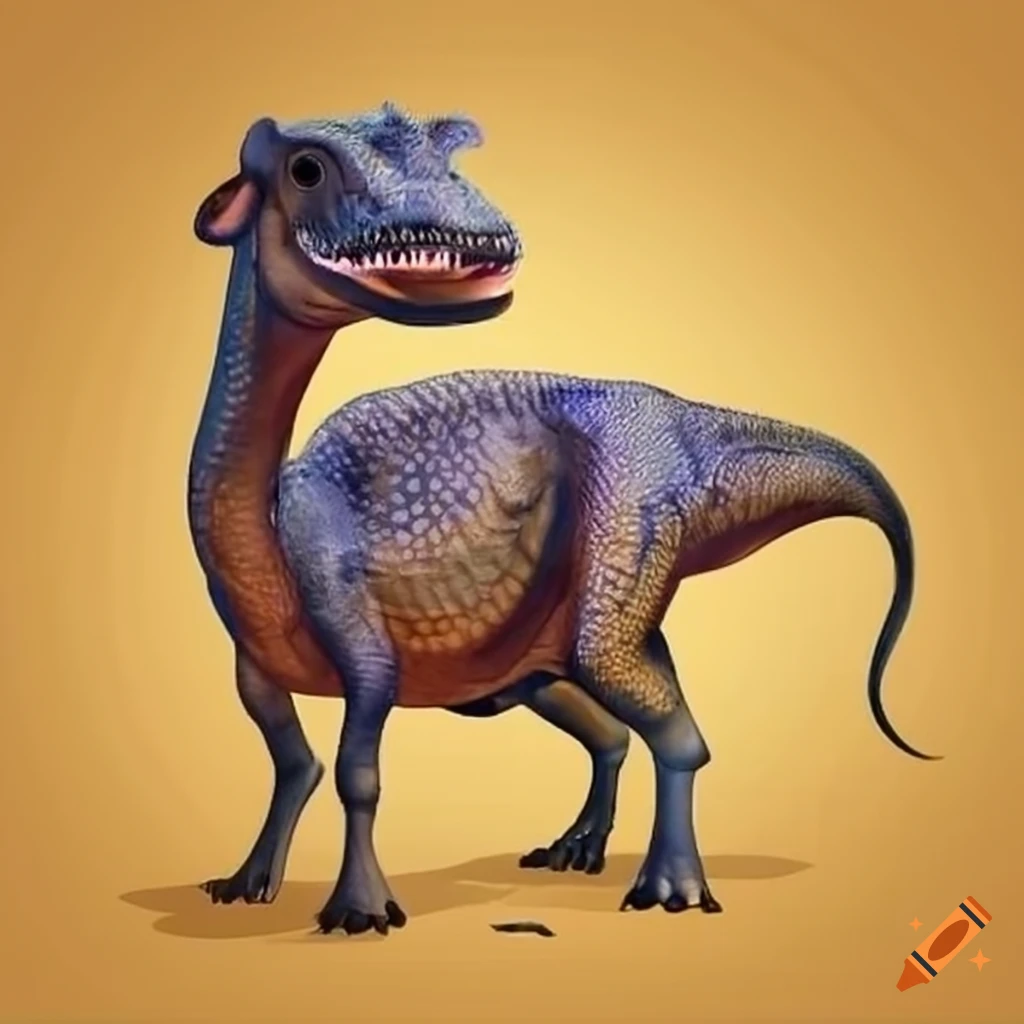 Cow and dinosaur friendship on Craiyon