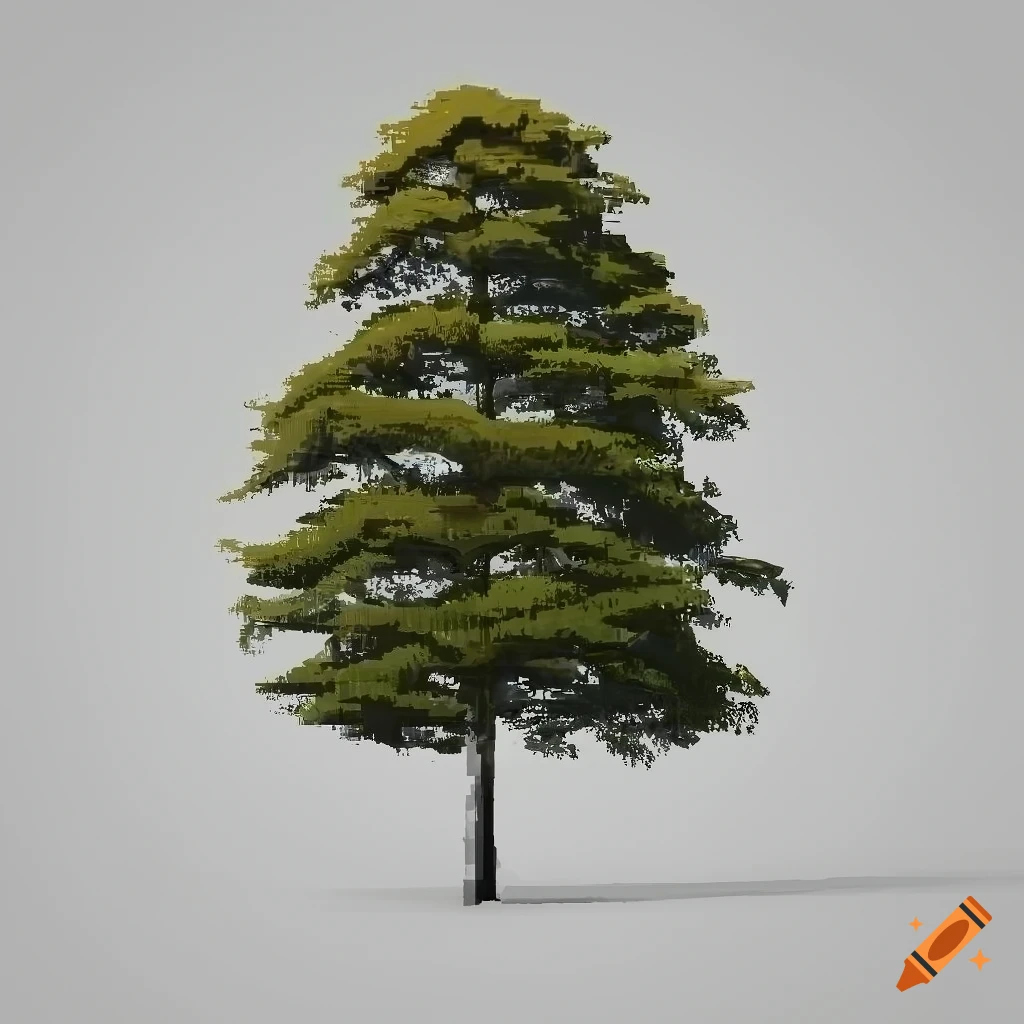 Tree texture from a low-resolution side view on Craiyon