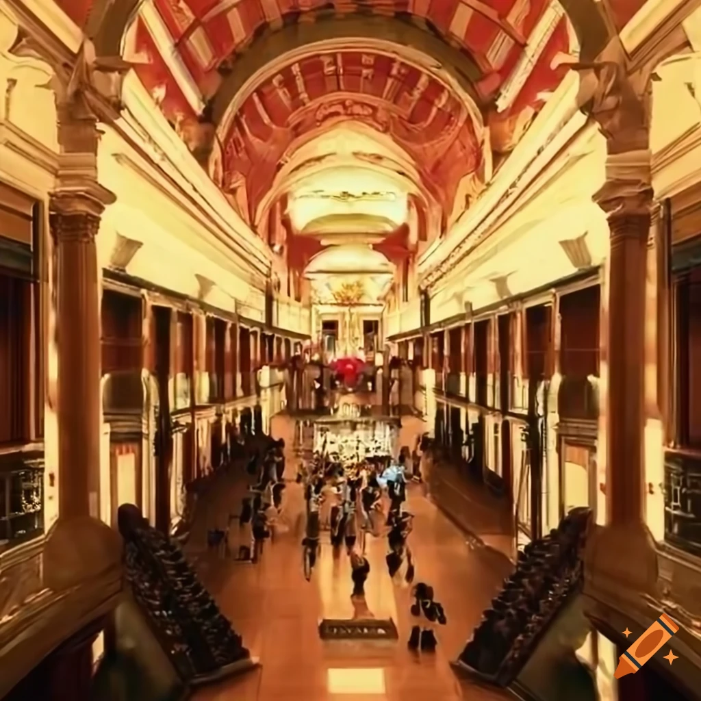 Big elegant 1930s mall on Craiyon