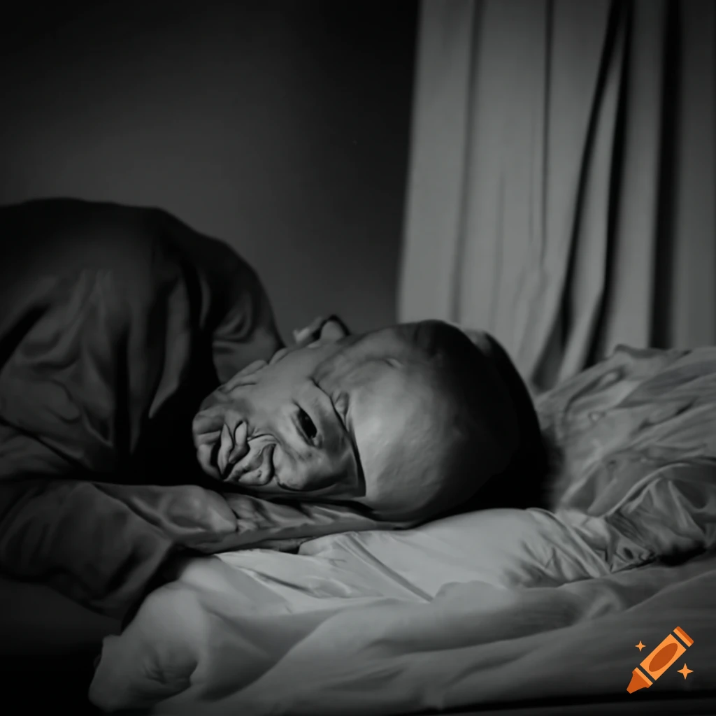 Classic frankenstein's monster tucked in bed on Craiyon