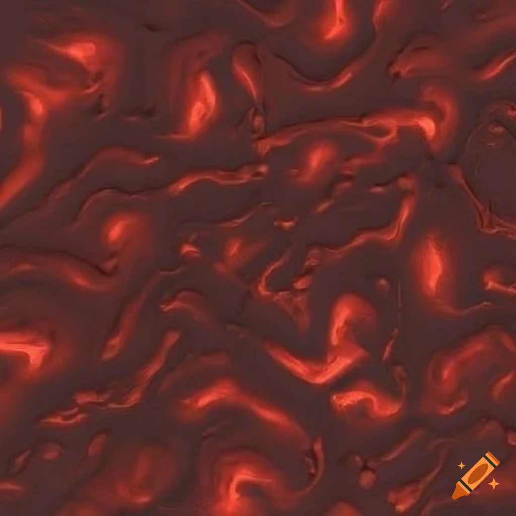 Dark red lava texture in mist on Craiyon