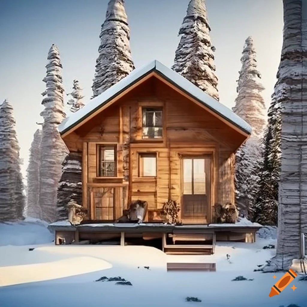 Well-crafted cabin architecture on Craiyon