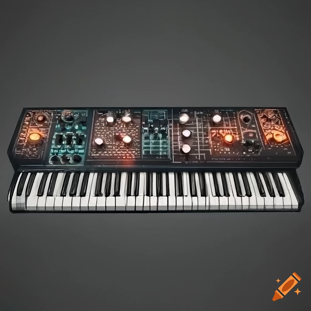 Modular synthesizer painting on Craiyon