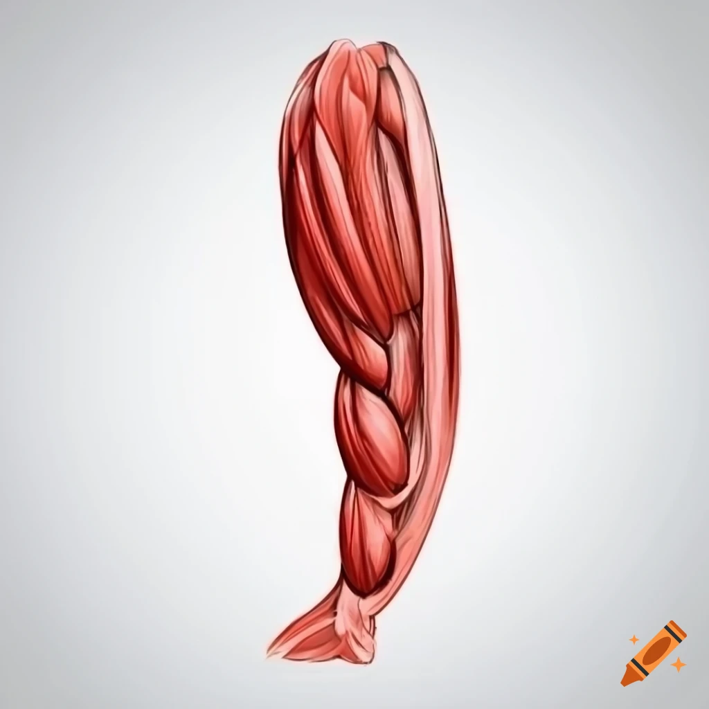 Cartoon anatomy muscle illustration on Craiyon