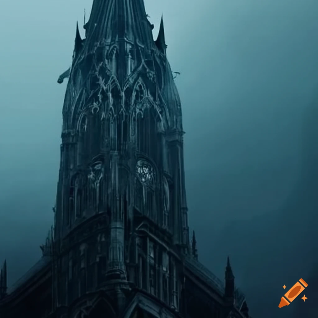 Zeppelin flying over a gothic art deco style city on Craiyon