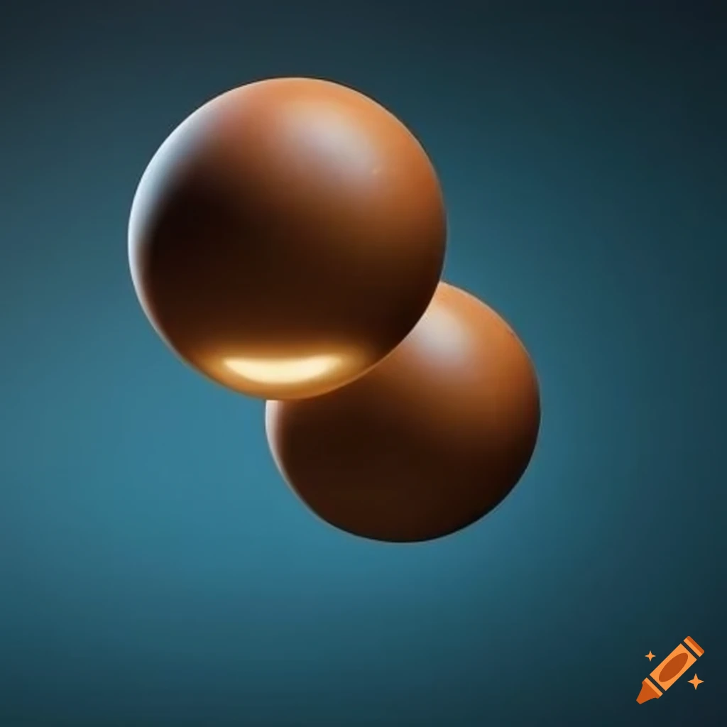 Crafted spheres floating in geometric alignment on Craiyon