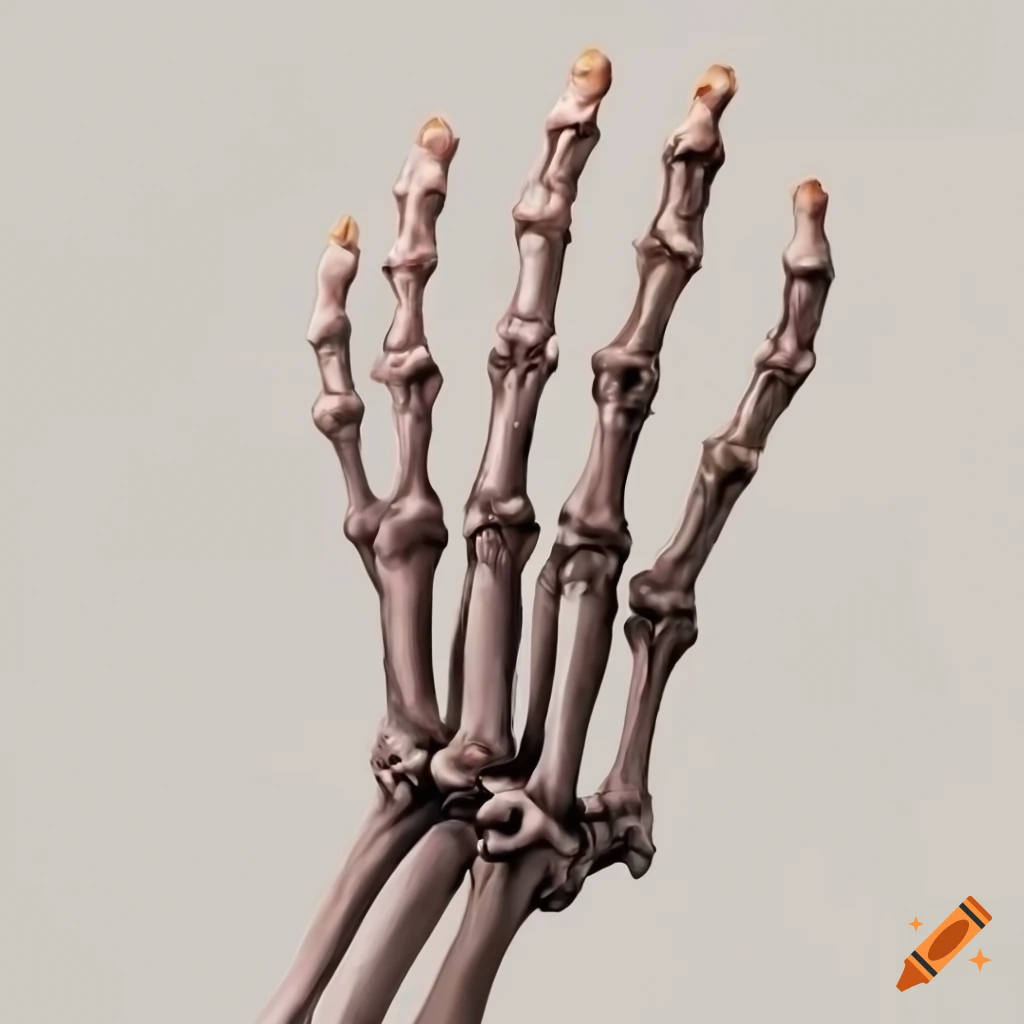 Skeleton hand on Craiyon