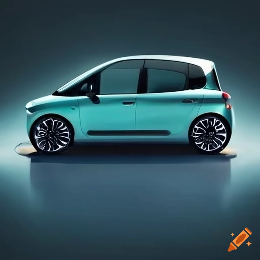 Modern electric Fiat Multipla car showcasing stunning curved lines in ...