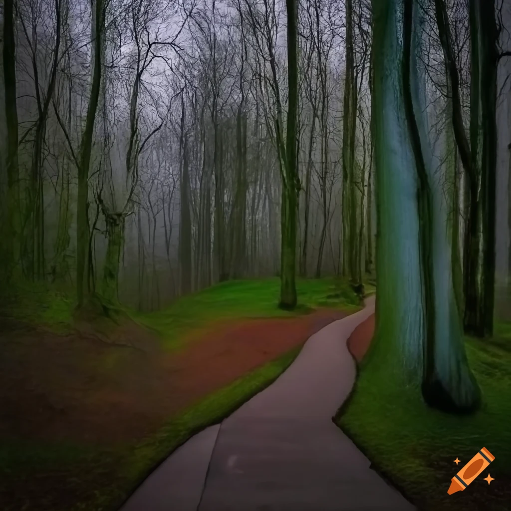 Surreal landscape with enhanced color contrast on Craiyon