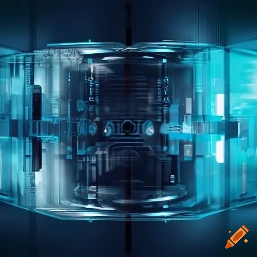 Futuristic user interface with sleek glass elements on Craiyon