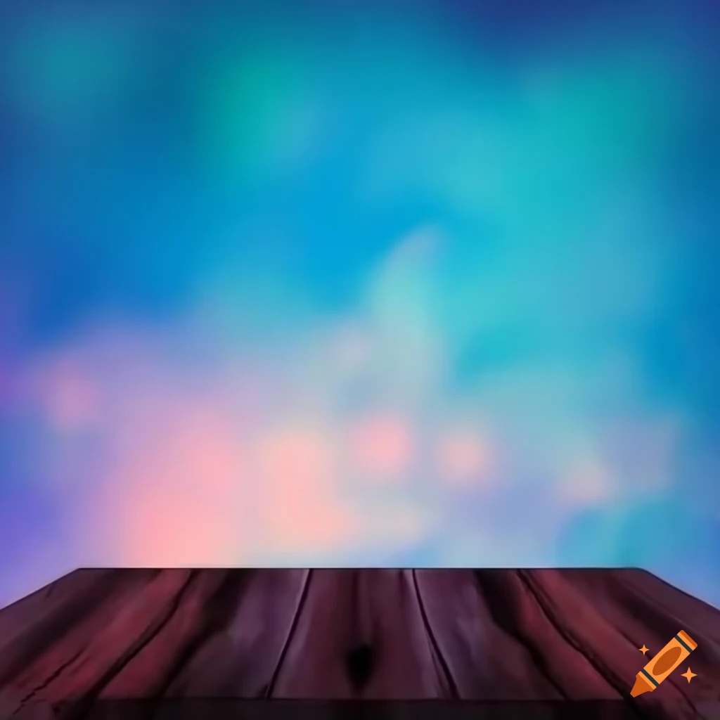 Table with the sky in the background on Craiyon