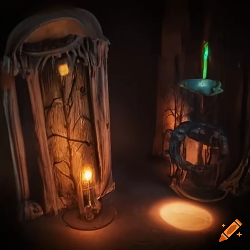 Twisted strange ancient magic amplifying device on Craiyon