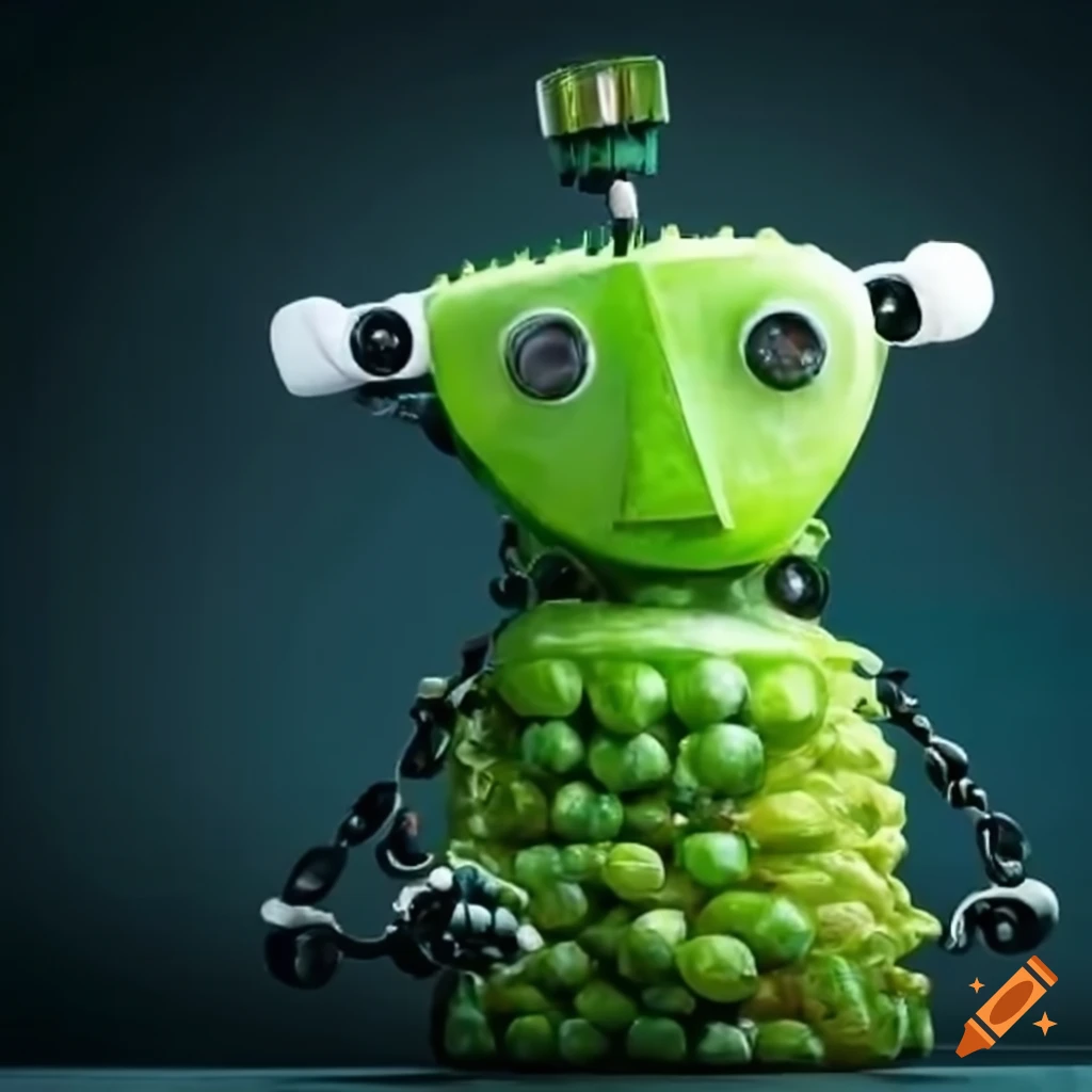 Robot made of cucumbers on Craiyon