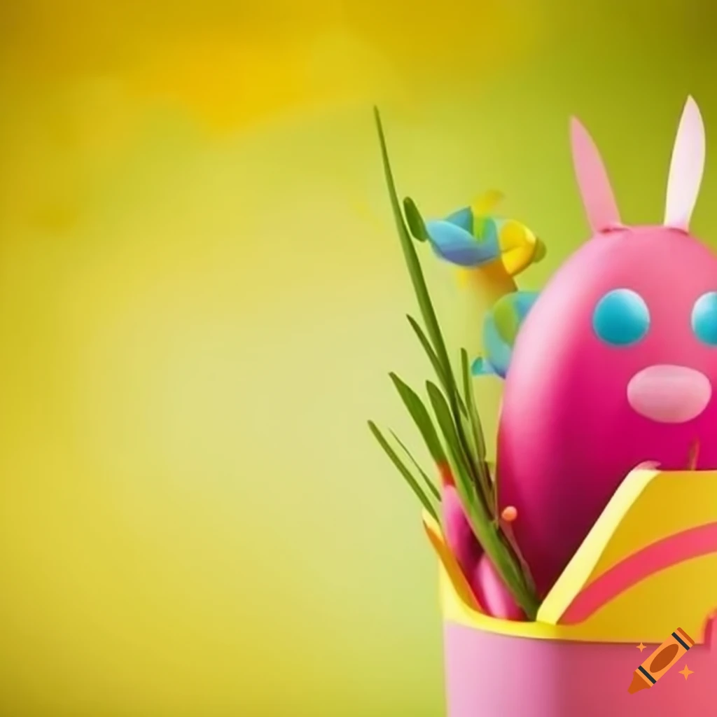 Spring Easter-themed poster for children's party on Craiyon