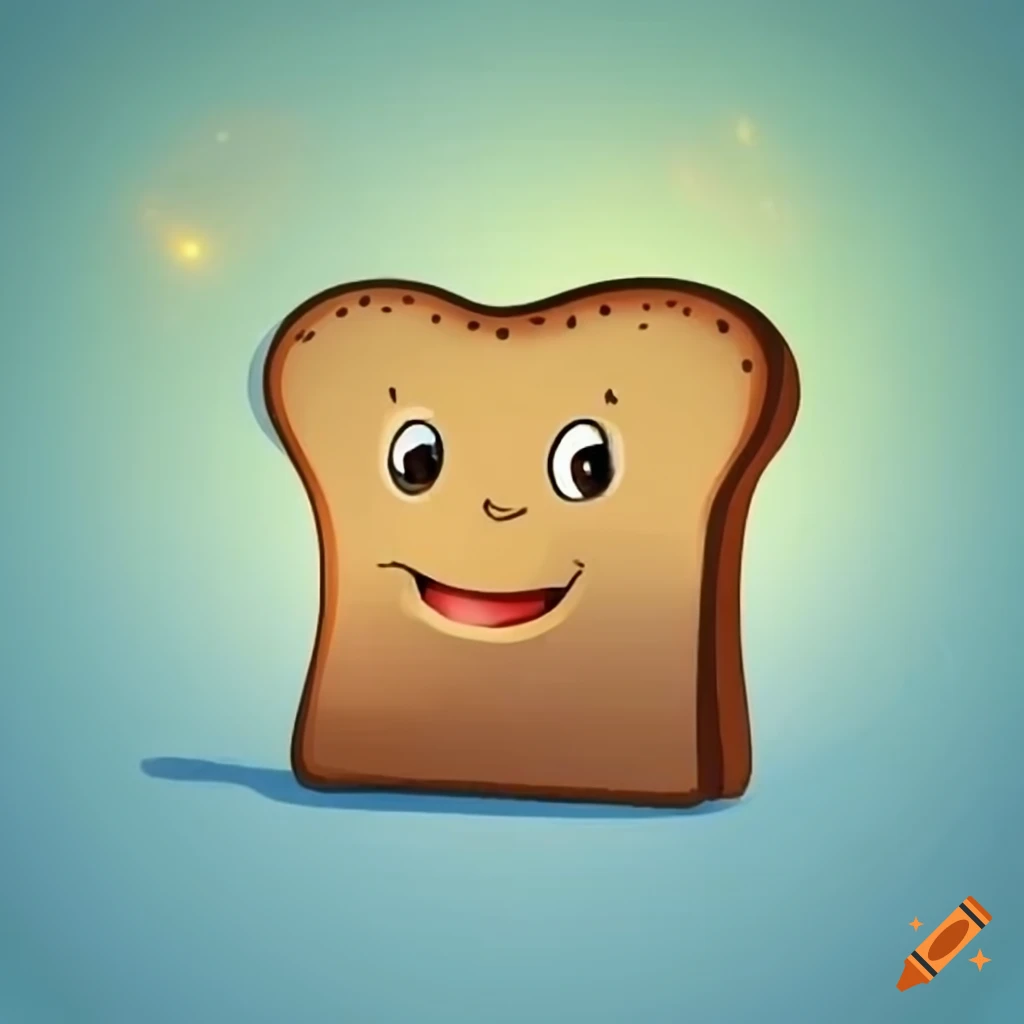Cartoon toast on Craiyon