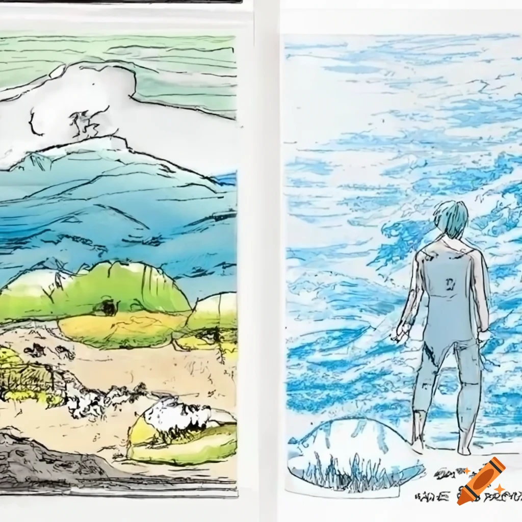 Captivating 4-page comic on weather phenomena and climate change on Craiyon