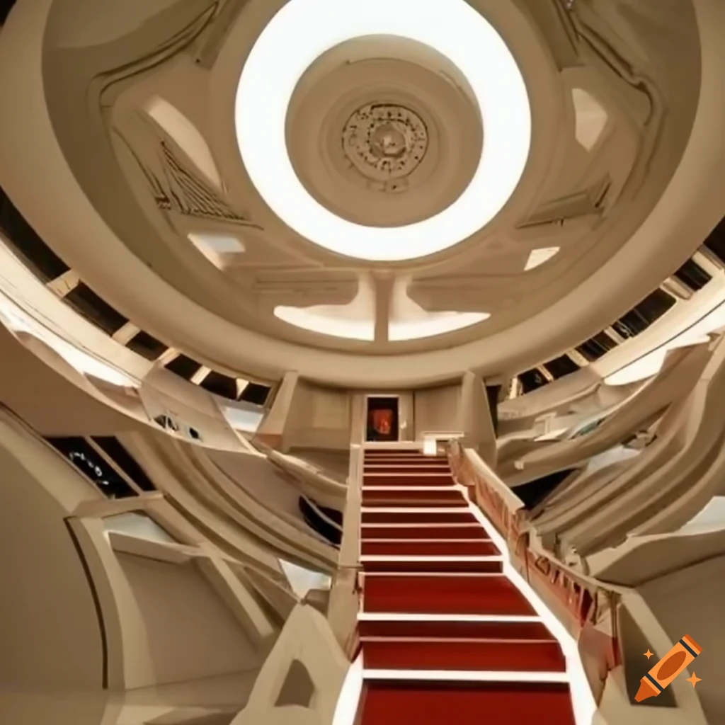 Luxury futuristic palace in Star Wars style interior on Craiyon
