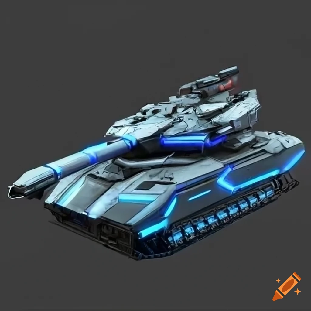 Futuristic main battle tank with a powerful array of weapons on Craiyon