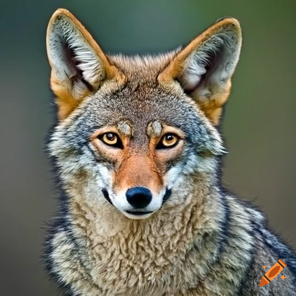 Coyote with scars on Craiyon